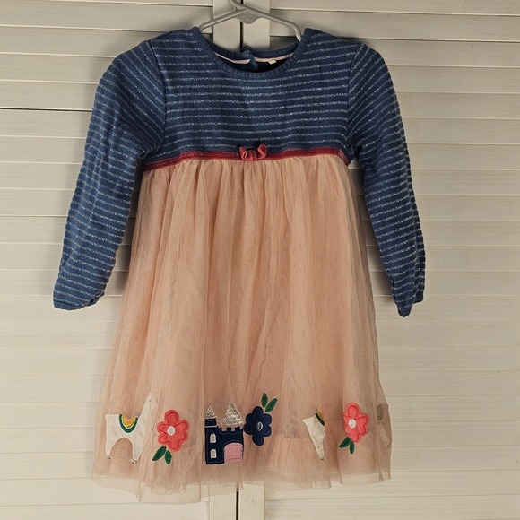Baby Boden | Dresses | Baby Boden Girls Pink Blue Magical Tulle Llama ...